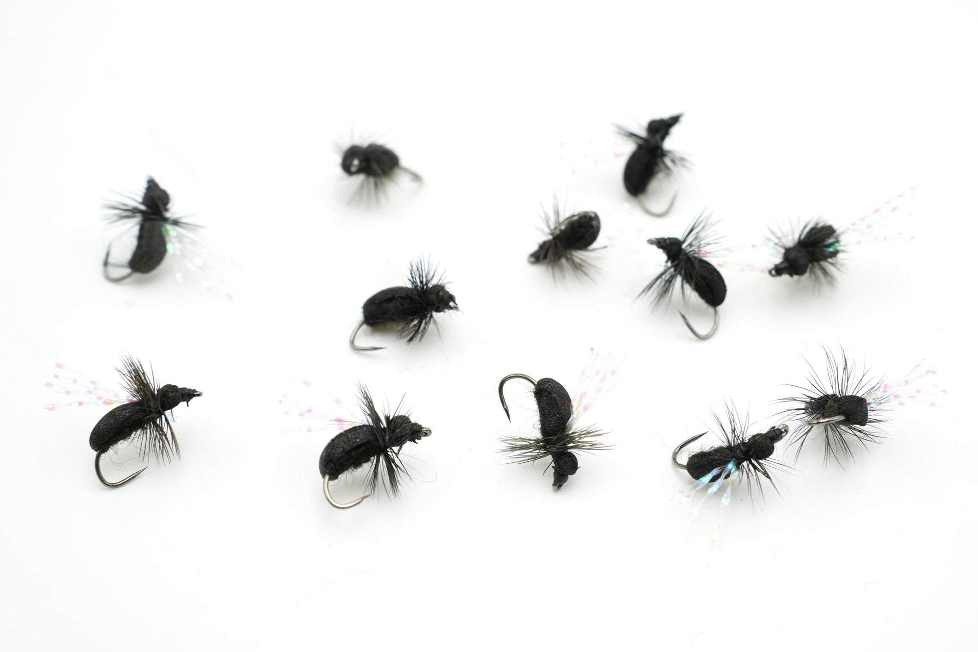 Foam Beetle Terrestrial Fly (12 flies) — DRAGONtail Tenkara