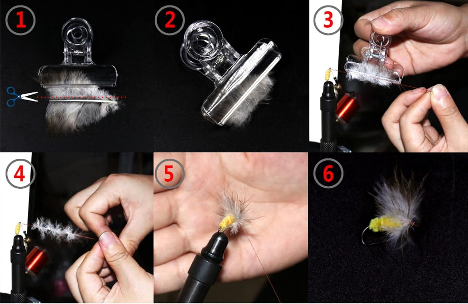 Generic Material/Dubbing Loop Clips (4 pack) — DRAGONtail Tenkara