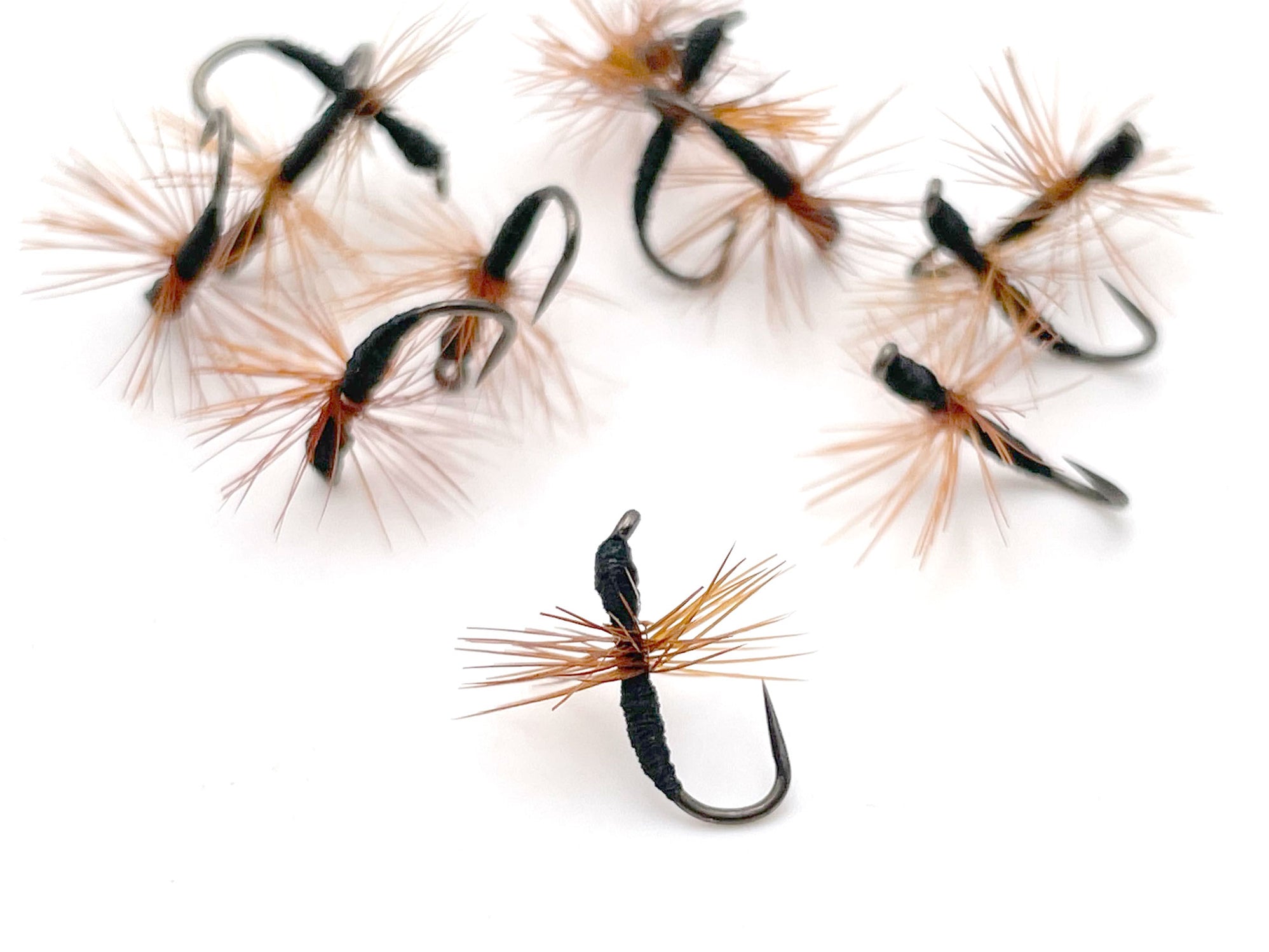 Black FUTSU Kebari Flies (12 pack) — DRAGONtail Tenkara