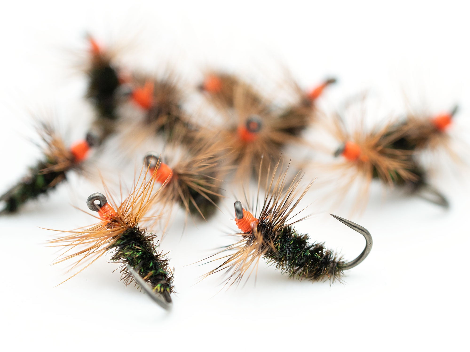 Peacock Hot Head FUTSU Kebari Flies (12 pack) — DRAGONtail Tenkara