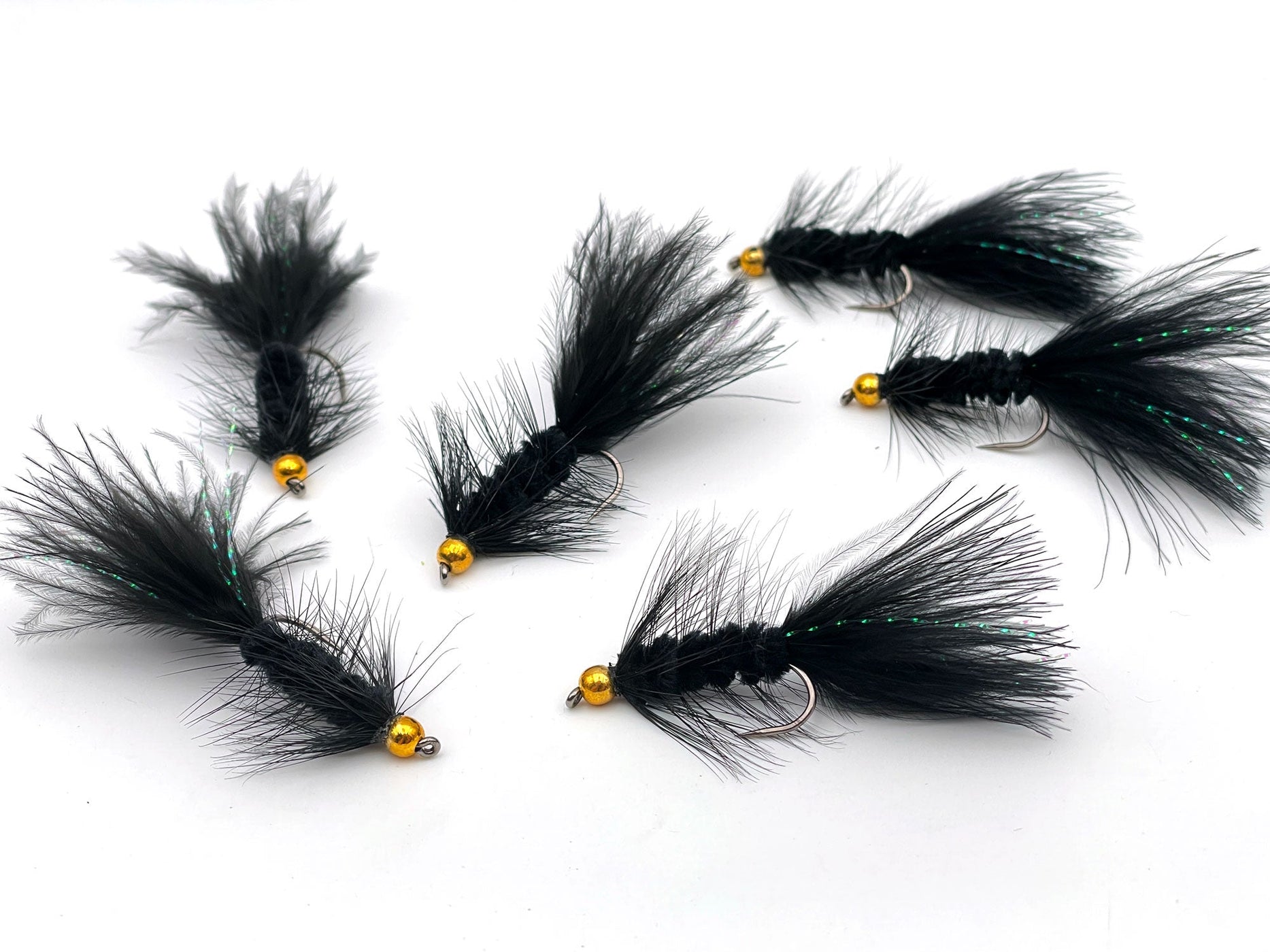 Woolly Bugger Flies Barbless (6 pack) — DRAGONtail Tenkara